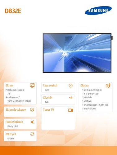 ᐅ Samsung Smart Signage TV DB32E - Ceny, opinie, dane techniczne ...