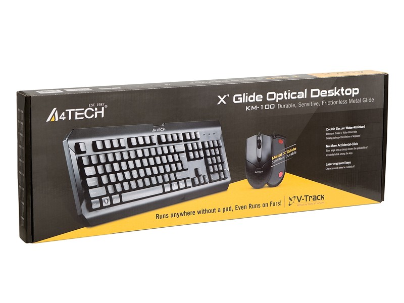 ᐅ A4 TECH Zestaw klawiatura PS2 KM-100+ mysz USB czarny - Ceny, opinie, dane techniczne ...