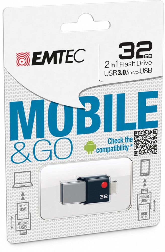 ᐅ EMTEC Pendrive 32GB OTG T203 MobileGo - Ceny, opinie, dane techniczne ...